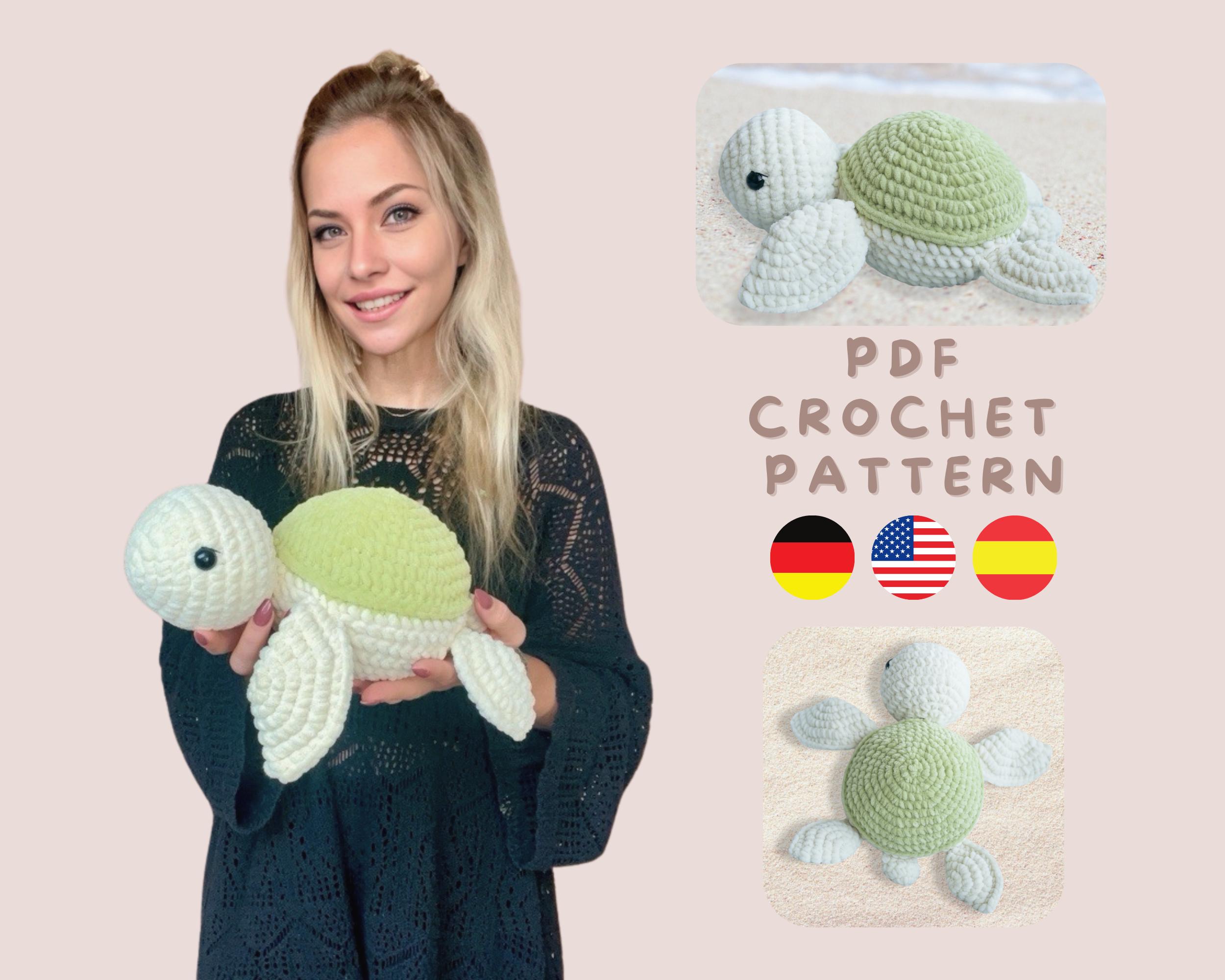 Turtle PDF Pattern, Plush Turtle, Amigurumi Turtle, Snuggle Buddy ...