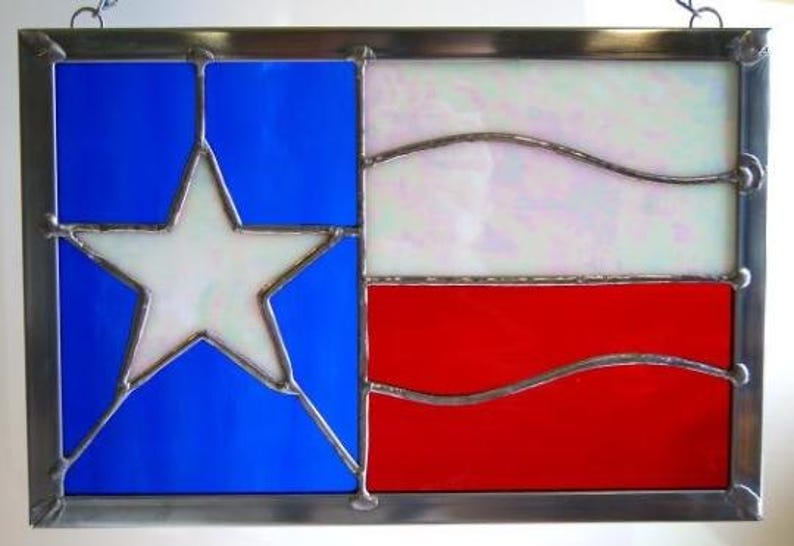Stained Glass Texas Flag - Etsy