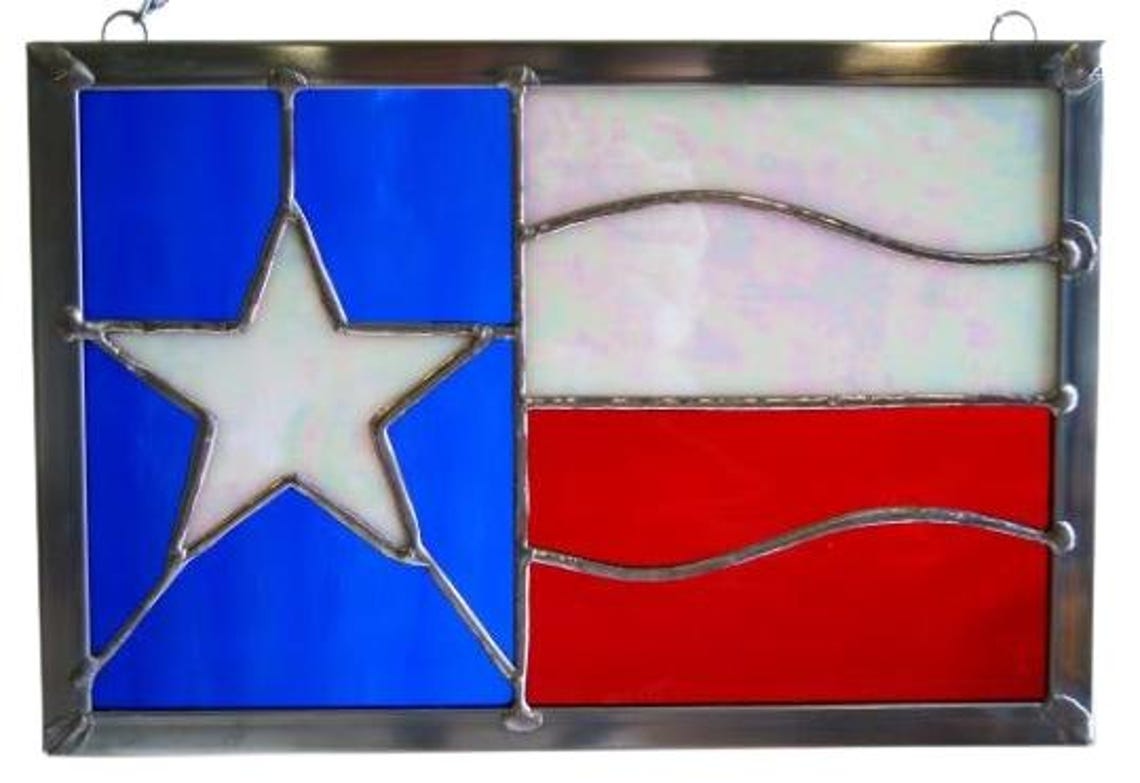 Stained Glass Texas Flag - Etsy