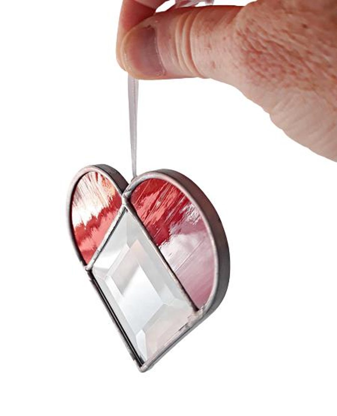 Stained Glass Beveled Heart - Etsy