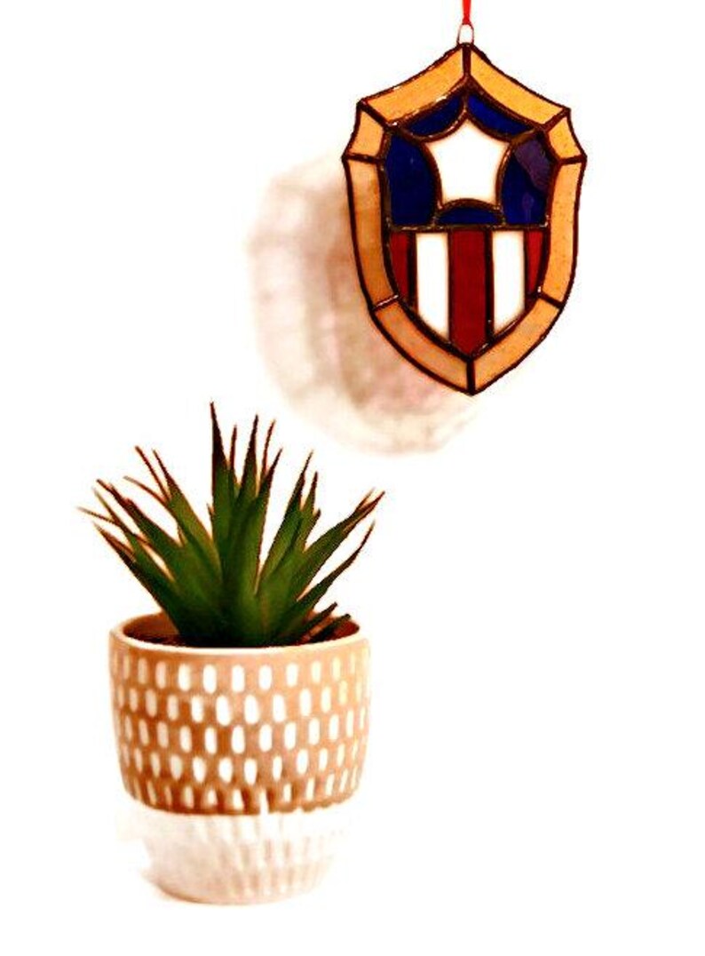Stained Glass American Shield - Etsy