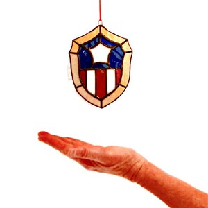 Stained Glass American Shield - Etsy