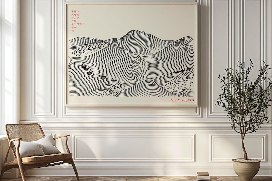 Abstract Line Art Poster | Minimal Black and White Wall Print - Etsy