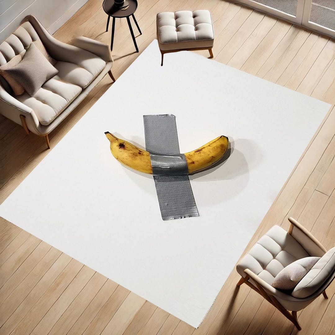 Duct Tape Banana Rug, Fun Banana Decor, Banana With Duct Tape, Banana ...