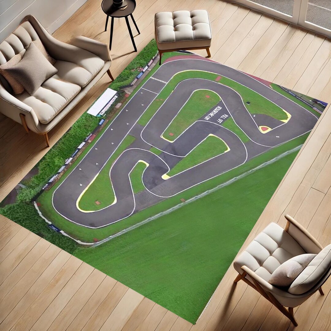 Race Rug, Race Track Rug, Speedway Rug, Racecourse Rug, Go Kart Rug, Go ...