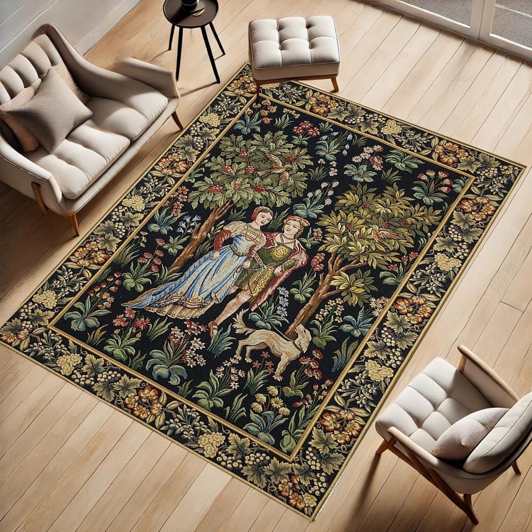 Fantasy Inspired Area Rug, Dark Academia Gothic Book Nook Decor Rug ...
