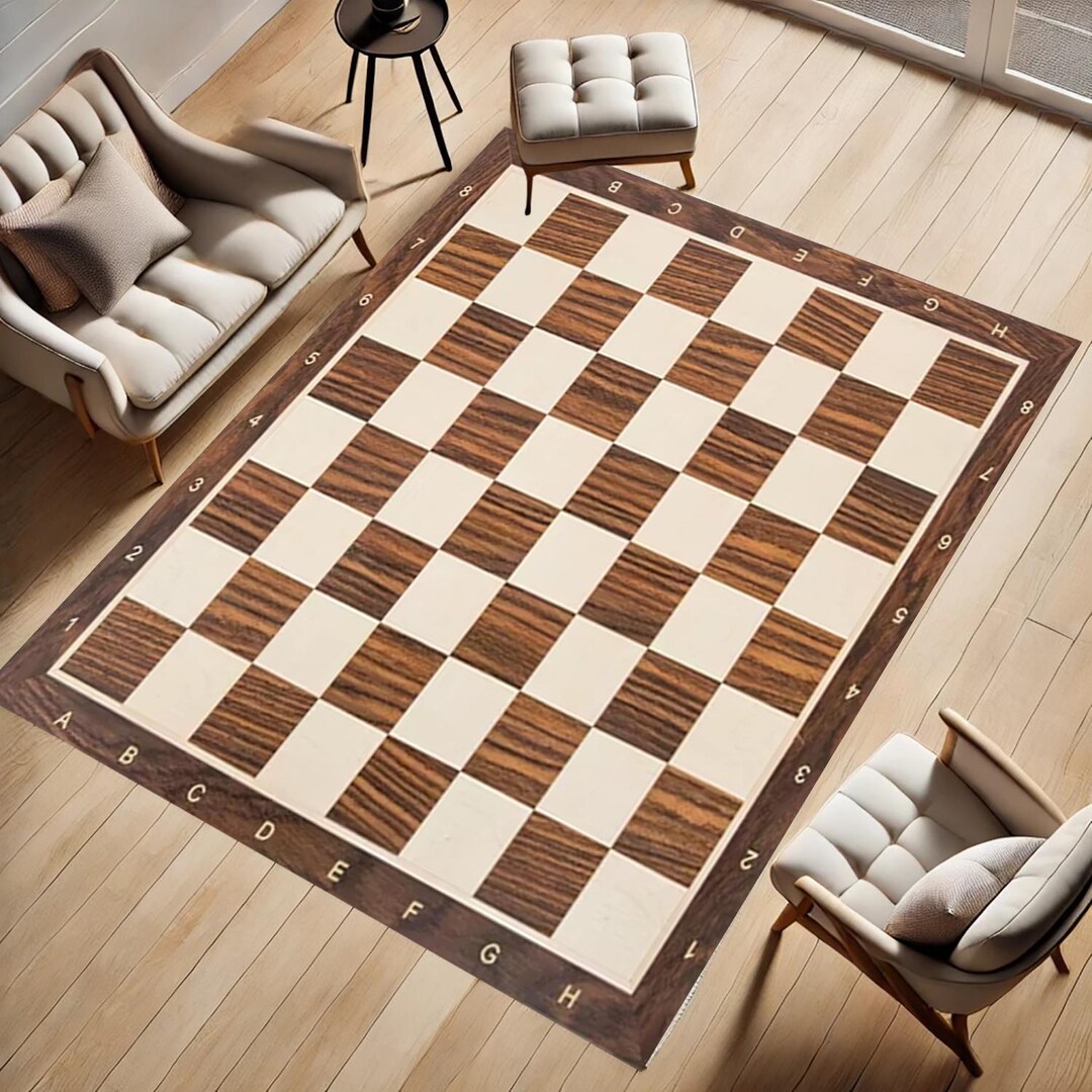 Chess Board Rug, Game Rug, Chess Rug, Mind Game Rug, Style Rug, Digital ...