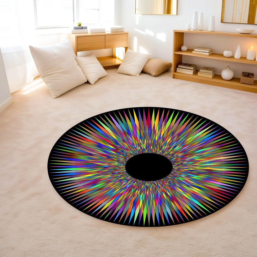 Illusion Rug, Vortex Rug, 3D Vortex Rug, Round Optical Illusion Rug ...