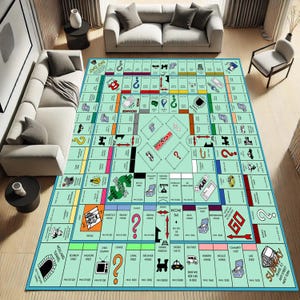 Monopoly Rug, Monopoly, Entertainment Rug, Game Rug, Board Game Rug ...