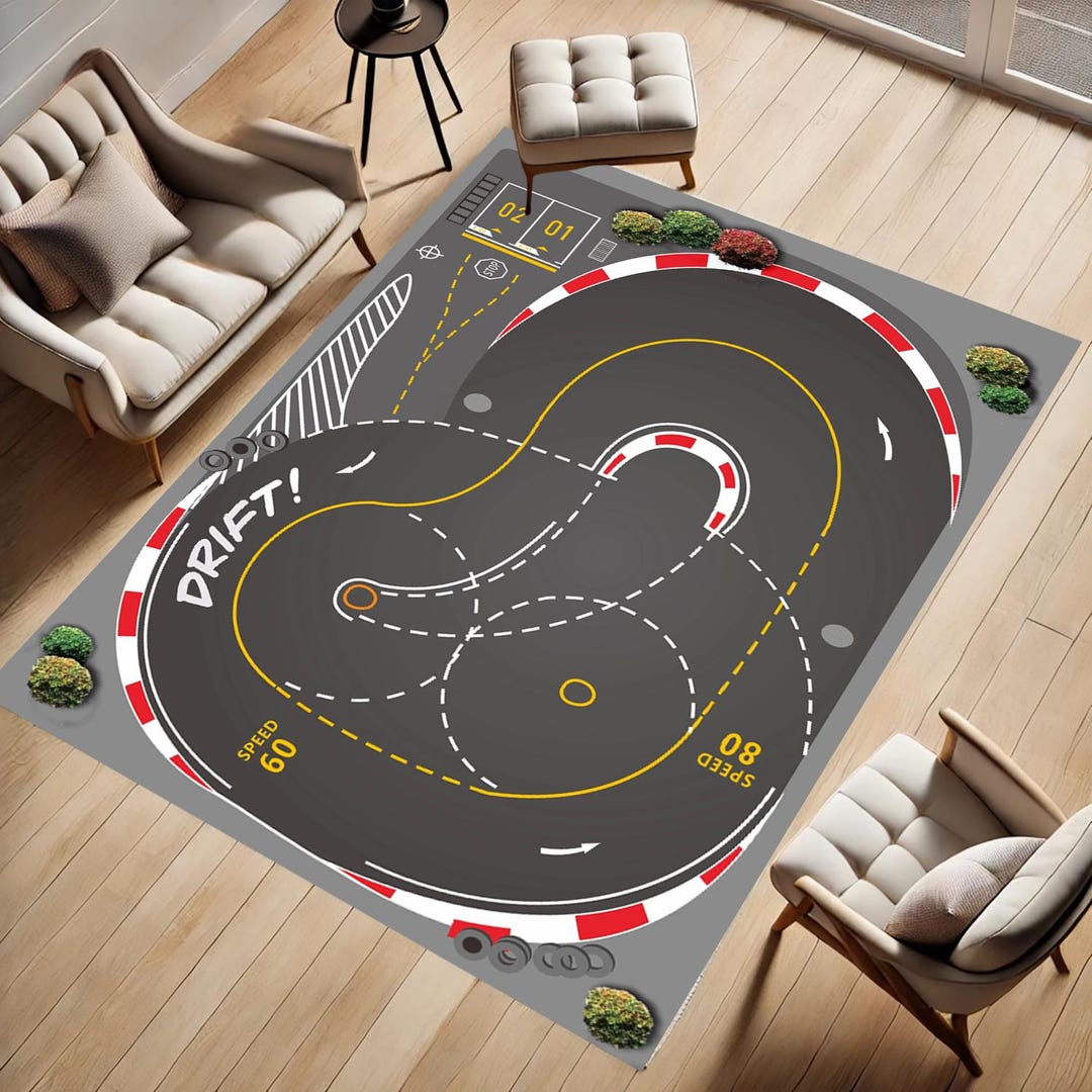 Race Rug, Race Track Rug, Speedway Rug, Racecourse Rug, Go Kart Rug, Go ...