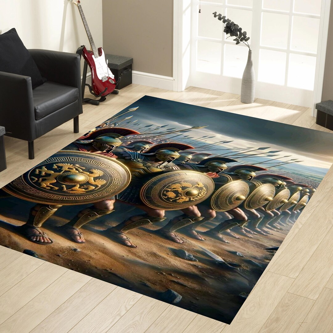 Spartans Rugs, Warrior Rug, Game Room Rugs, Man Cave Rugs, Spartan ...