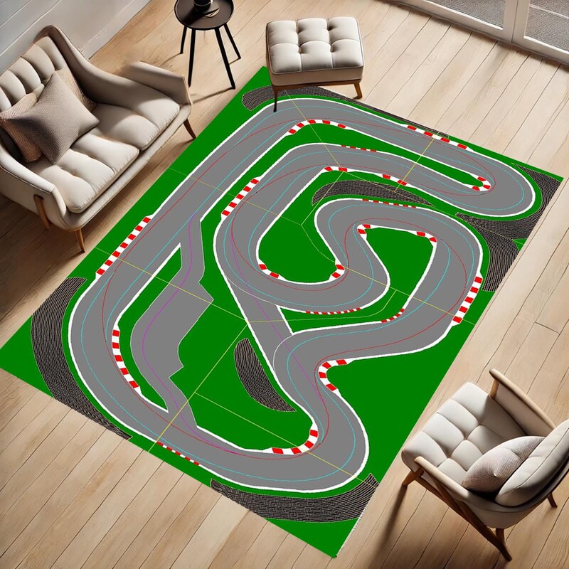 Race Track Rug - Etsy