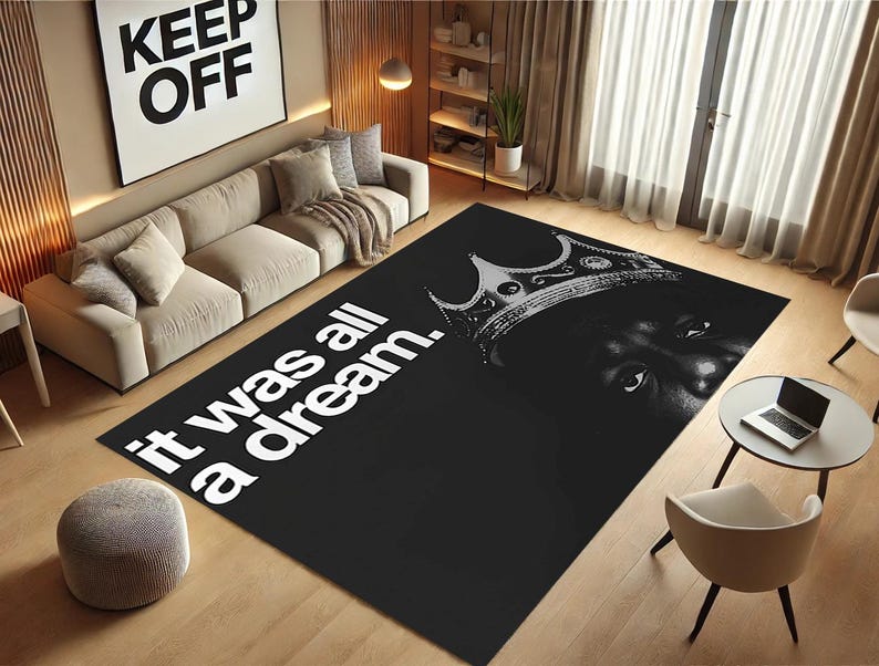 The Notorious Rug, Biggie Smalls Rug, It Was All A Dream, Famous Rug ...