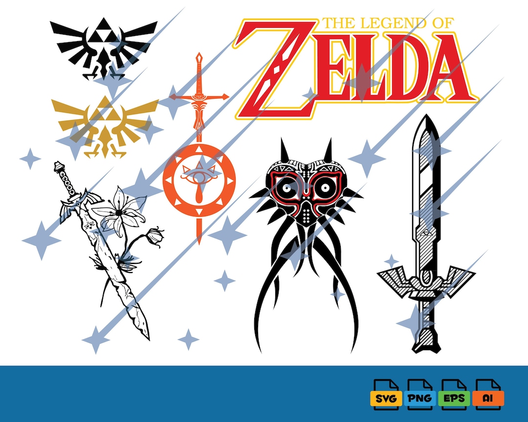 ZELDA SVG and PNG Files - Etsy