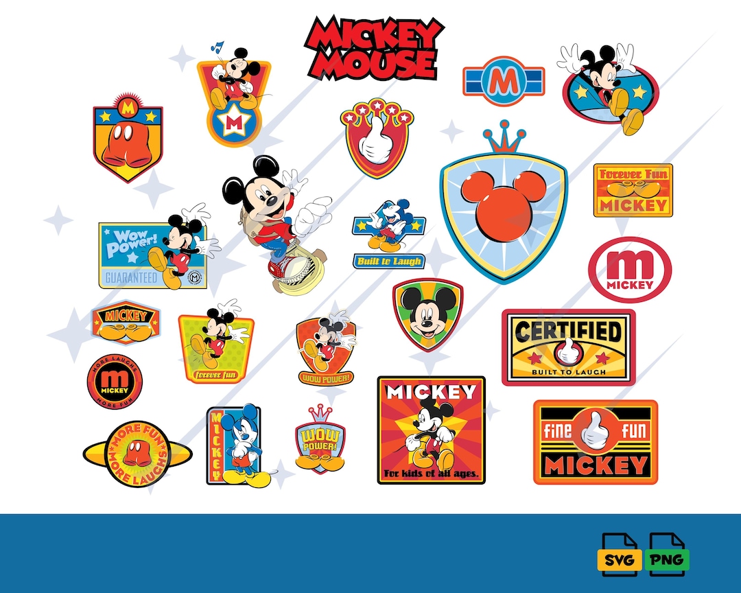 Mickey SVG and PNG Files - Etsy
