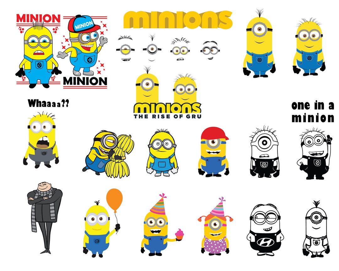 Minionss SVG and PNG Files - Etsy
