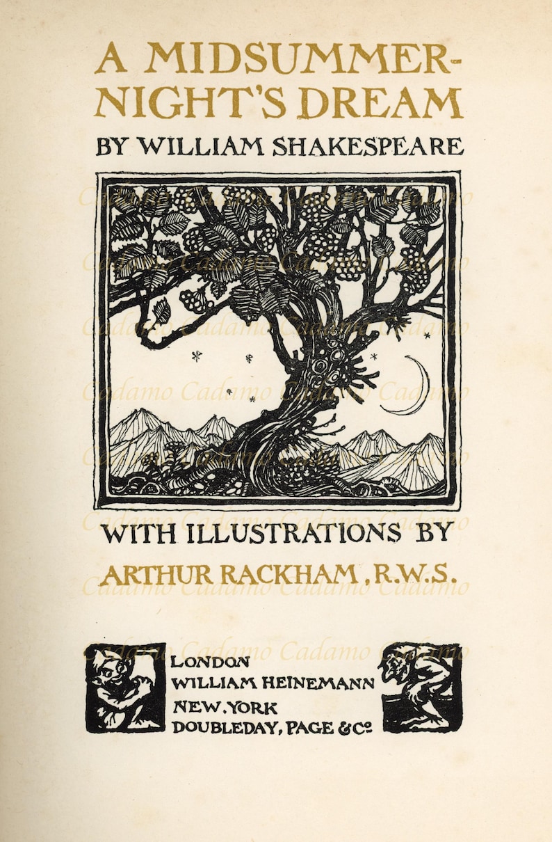 Arthur Rackham Illustration From Midsummer Night's Dream - Etsy