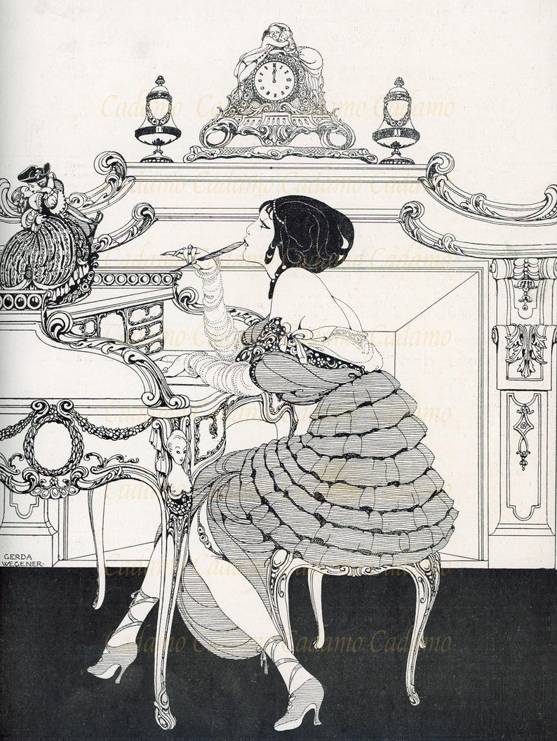 Gerda Wegener Illustration 1915 - Etsy
