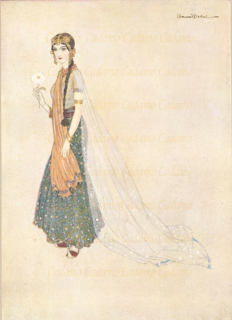 Edmund Dulac Real Princess Illustration - Card or Print - Etsy
