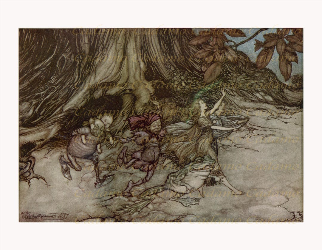 Peter Pan Arthur Rackham Illustration - Etsy