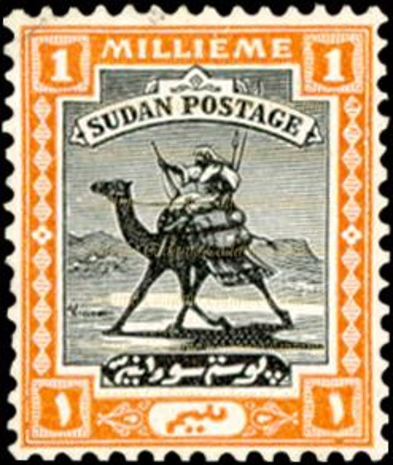 Digital Image of 1927 Smaller Sudanese Camel and Postman Stamp - Etsy