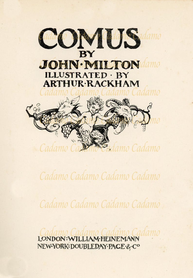 Arthur Rackham Illustration From Comus - Etsy
