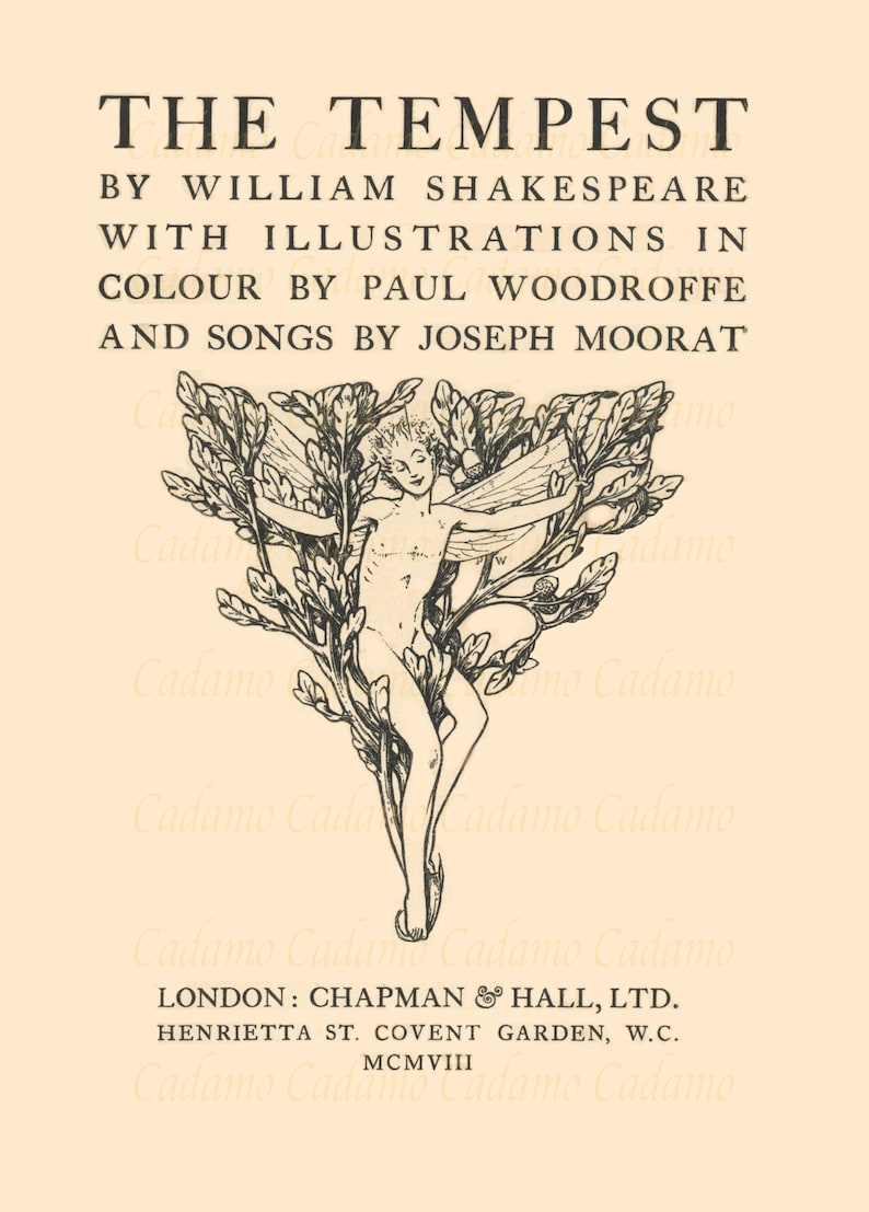 The Tempest Illustrations by Paul Woodroffe 1910. Card or Print - Etsy