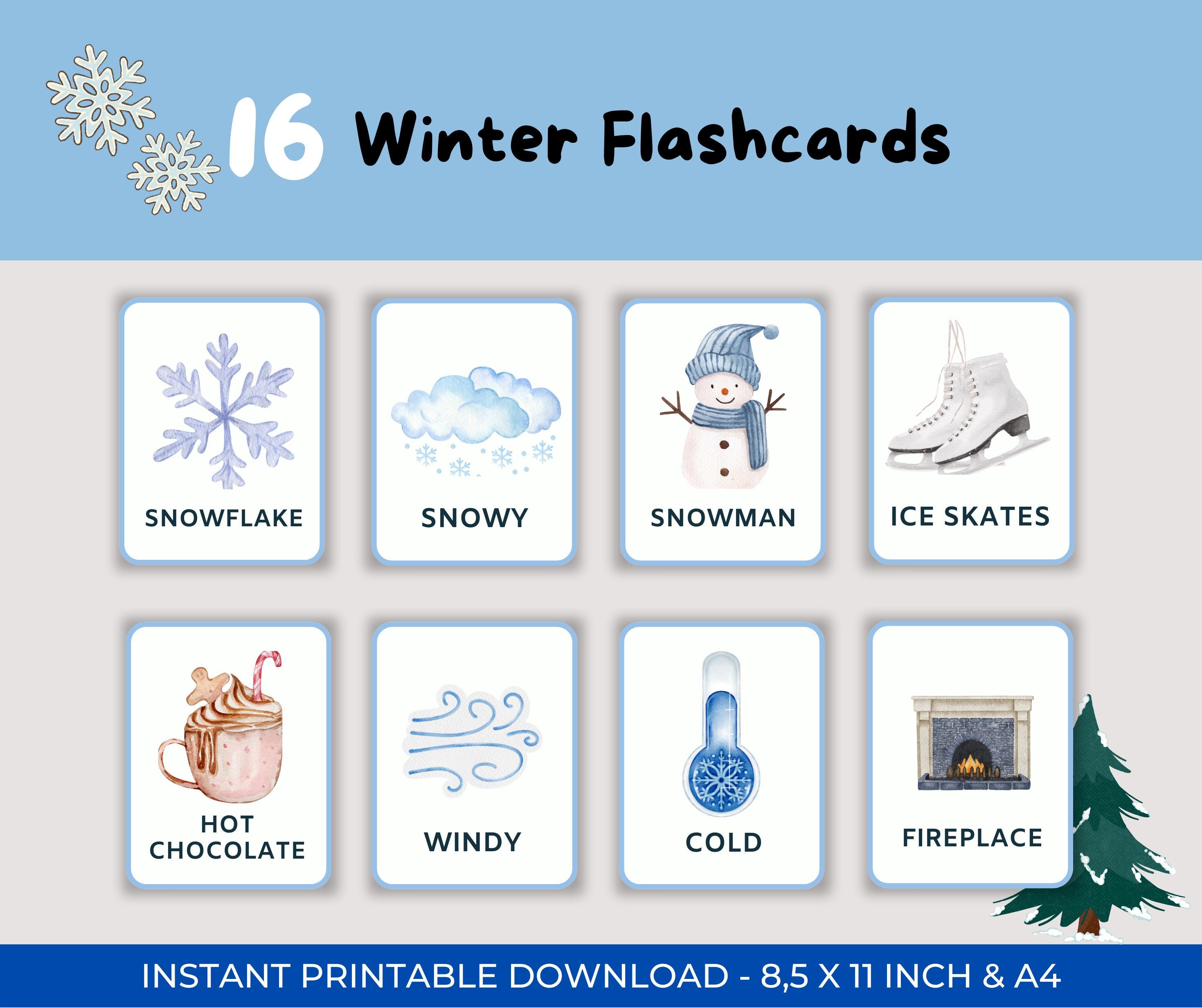 16 Winter Flashcards | Winter Flashcards | Nature Cards | Winter ...