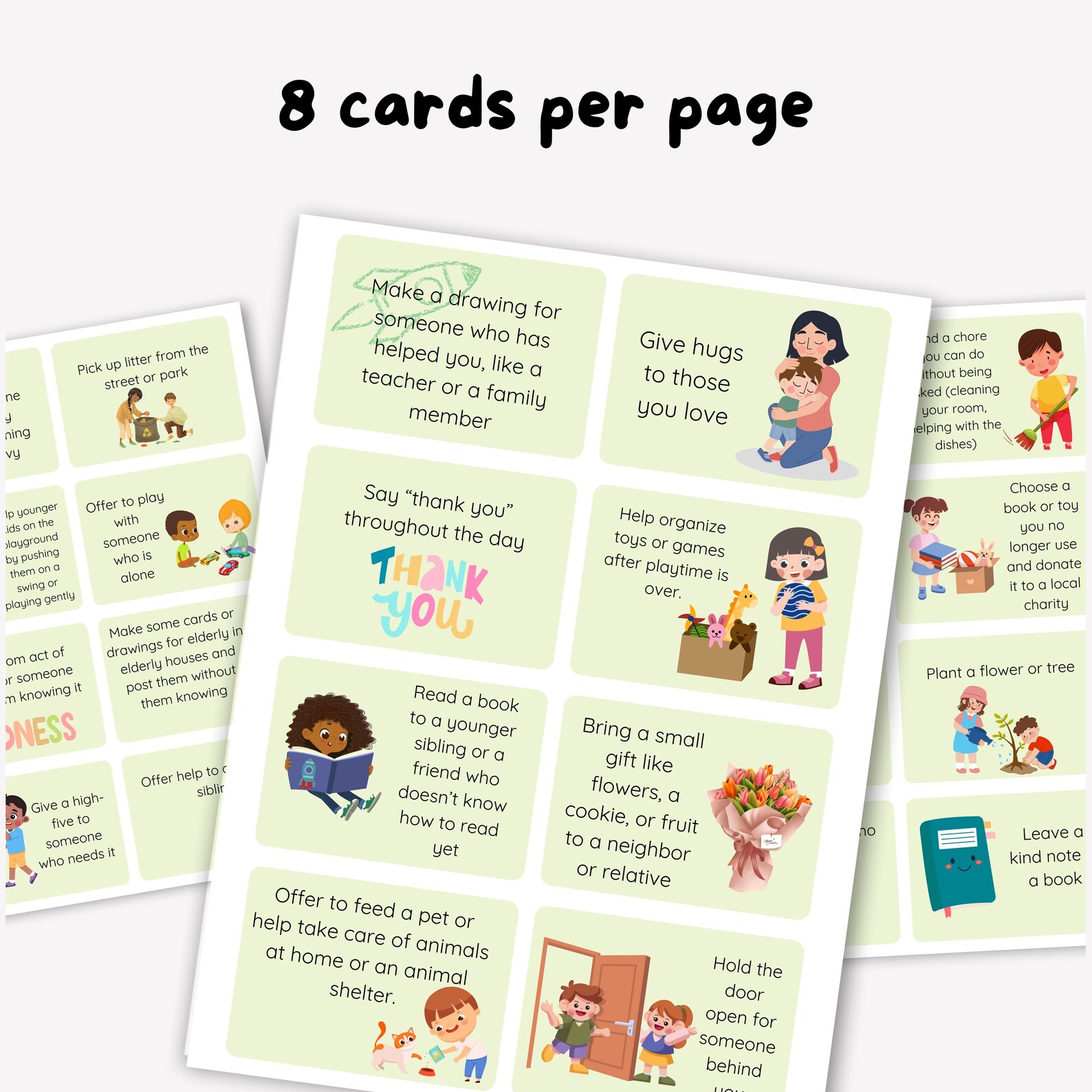 40 Kindness Cards | Good Deeds Flashcards | Act of Kindness Challenge ...