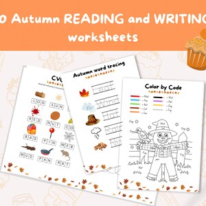 28 Pages Fall Worksheets & Activity Book for Kindergarten and First ...
