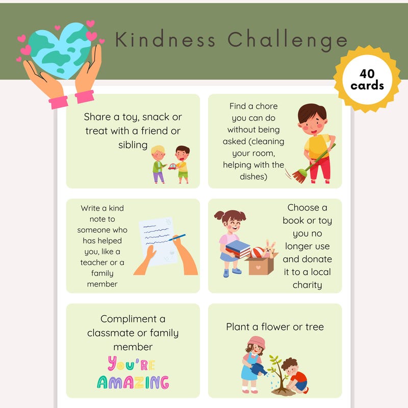 Kindness Cards for Kids - Etsy