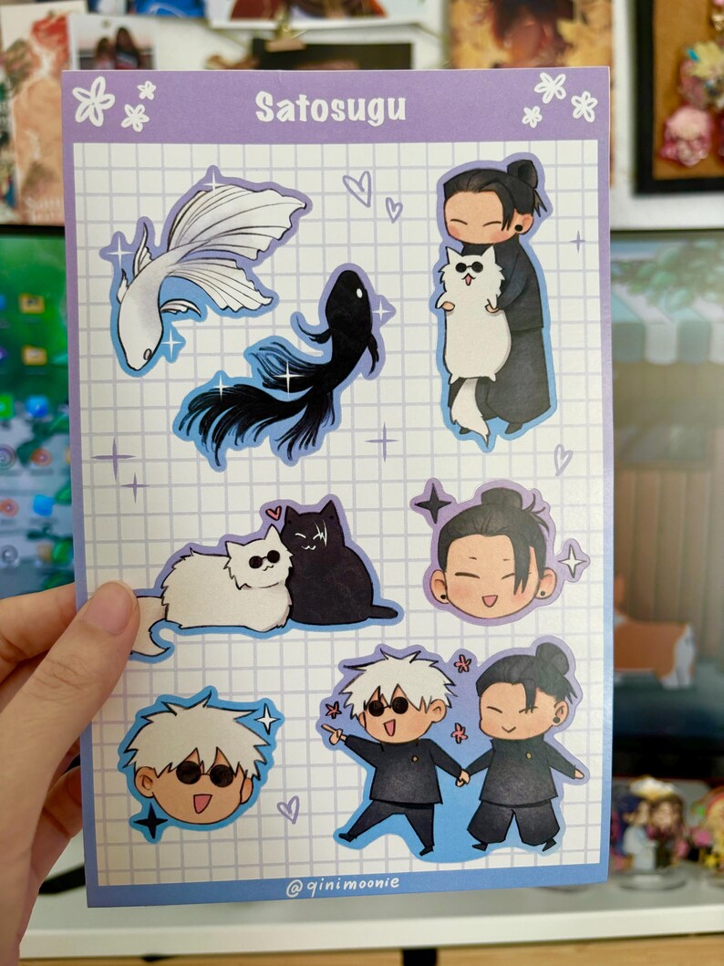 Satosugu Sticker Sheet- Jujutsu Kaisen - Etsy