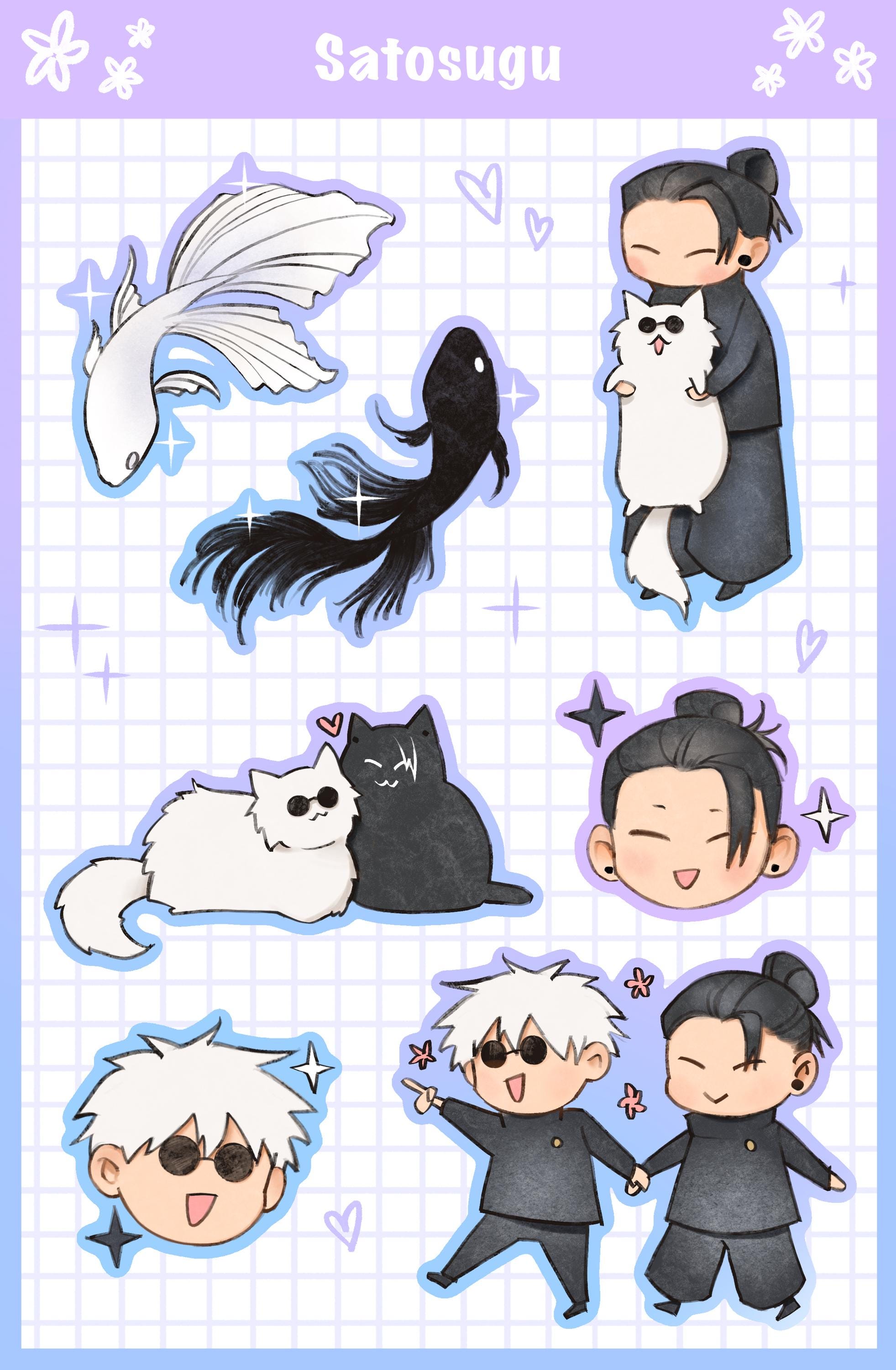 Satosugu Sticker Sheet- Jujutsu Kaisen - Etsy
