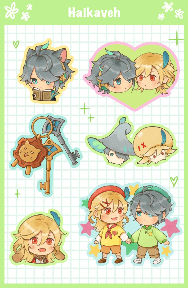 Haikaveh Sticker Sheet- Genshin Impact - Etsy