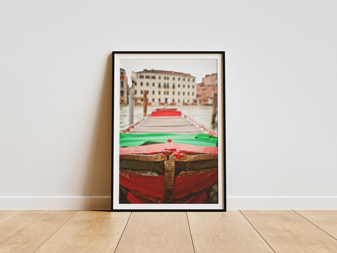 Venice Boat Photography | Rustic Italian Dock | Digital Download ...