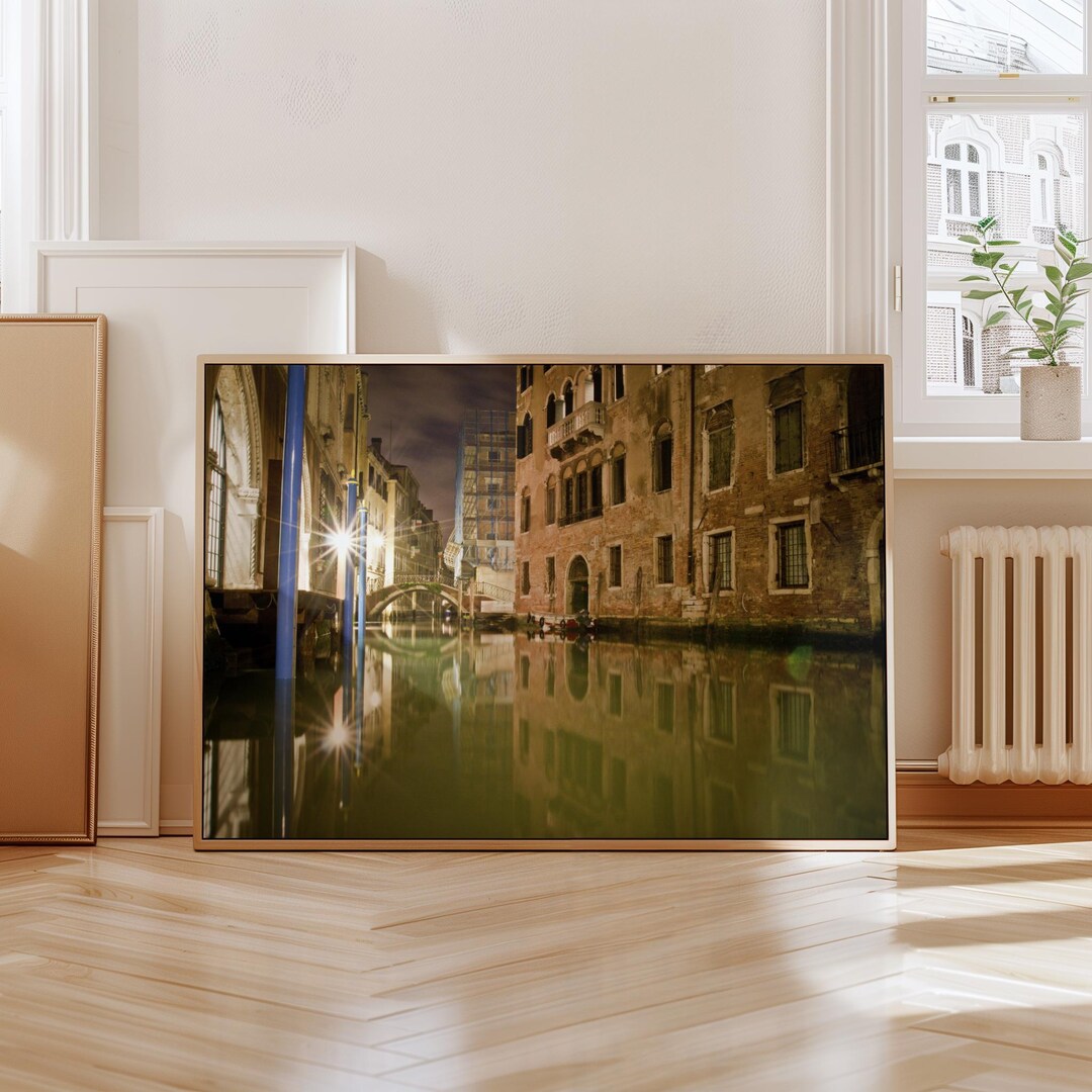 Venetian Nightscape Digital Print | Italy Reflection Photography ...