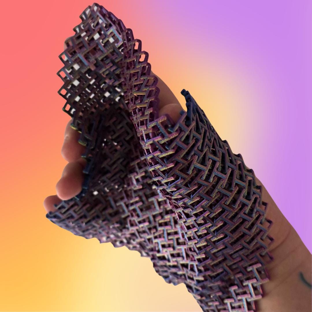 Rainbow Chainmail Fidget Square | 3D Printed Sensory Toy - Etsy