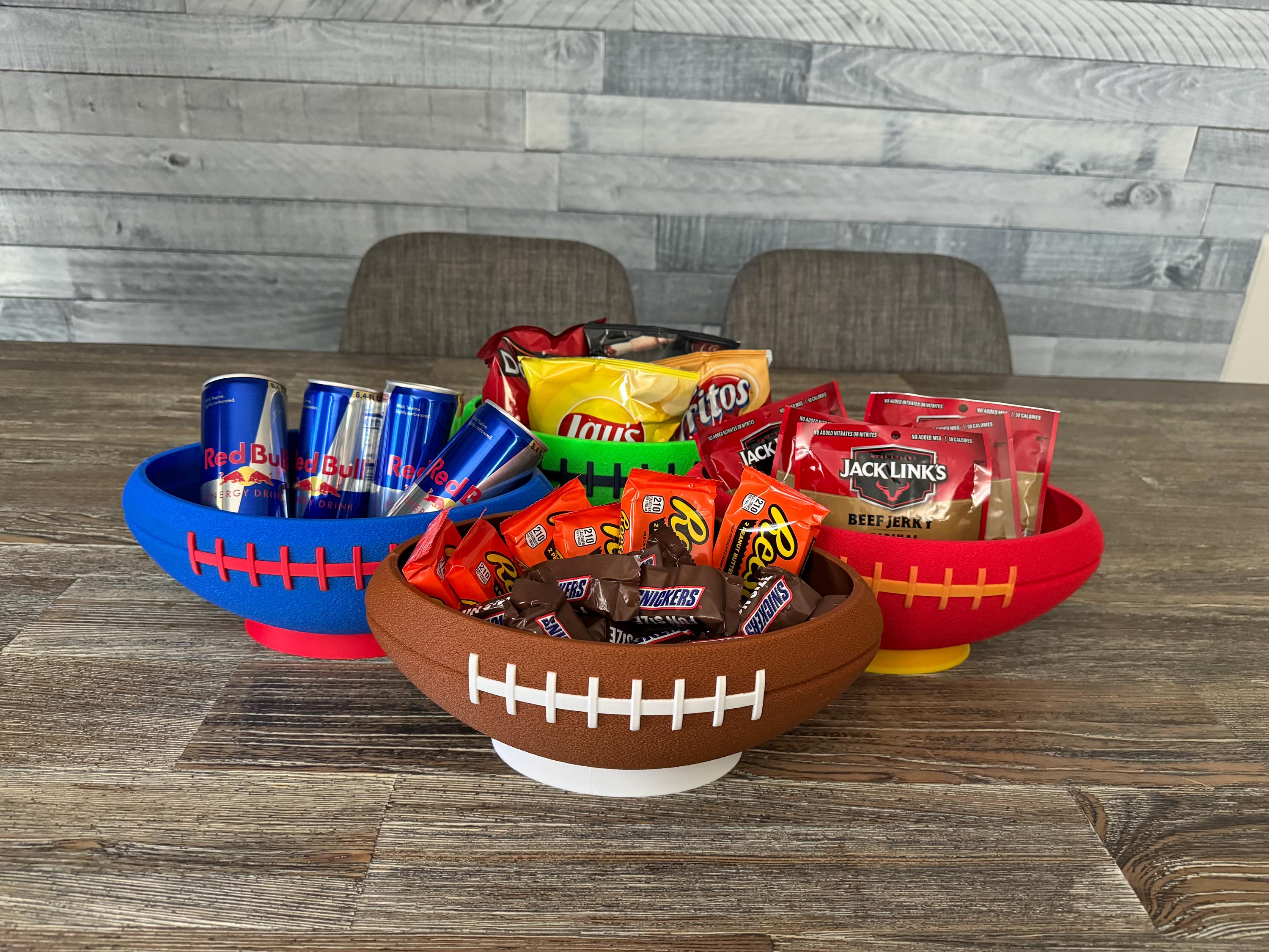 Football Snack Bowl | Team Colors | Custom Football Gift Idea