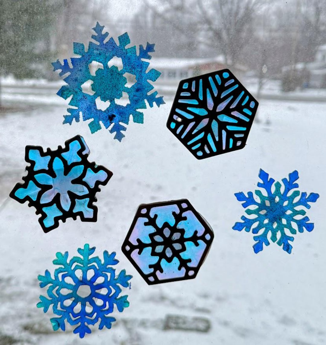 Snowflake Suncatchers - Etsy
