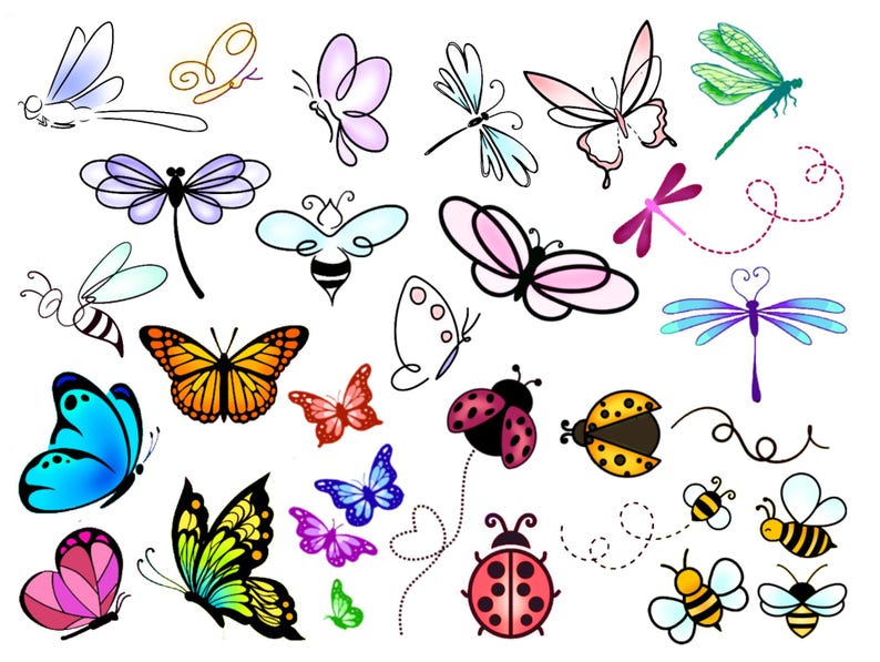 Winged Friends Temporary Tattoos & Stickers - Etsy