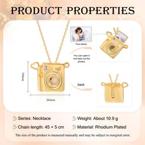 Custom Engraved Locket With Photo Necklace,mini Camera Photo Necklace ...