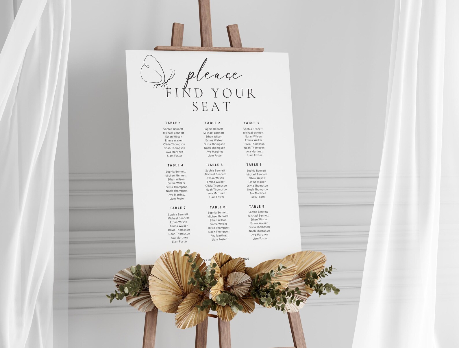Wedding Seating Chart, Seating Chart, Seating Chart Wedding, Wedding ...