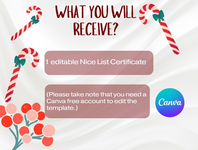Nice List Certificate Digital Download, Nice List Certificate, Nice ...