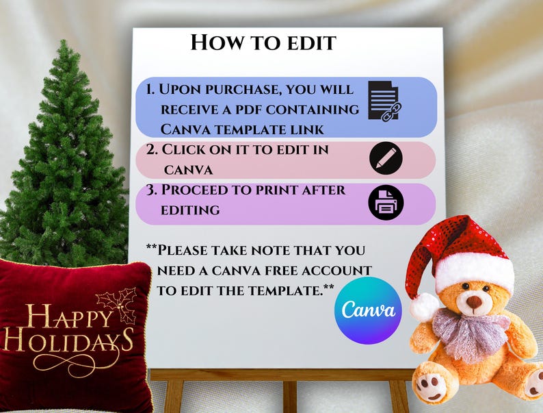 Elf Label Printed, Elf Label Canva, Elf Label Printable, Elf Shipping ...