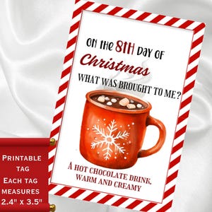 12 Days of Christmas, 12 Days of Christmas Gift Tags, Editable 12 Days ...