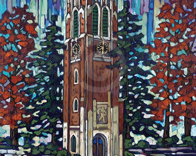 MSU Art Print Beaumont Tower Michigan State University MSU - Etsy