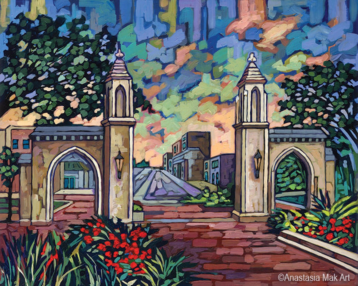 Indiana University Art Sample Gates IU Hoosiers - Etsy