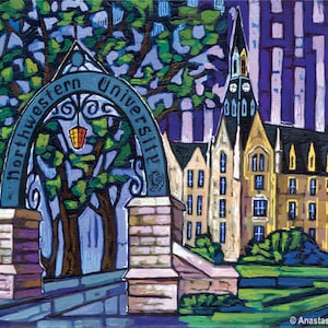 Northwestern University, Northestern Print, Weber Arch, Northwestern ...