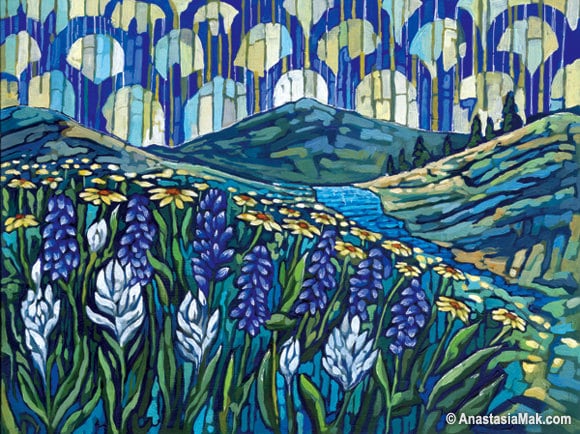 Colorado Wildflowers, Colorado Art, Mountain Scene, Colorado Mountains ...