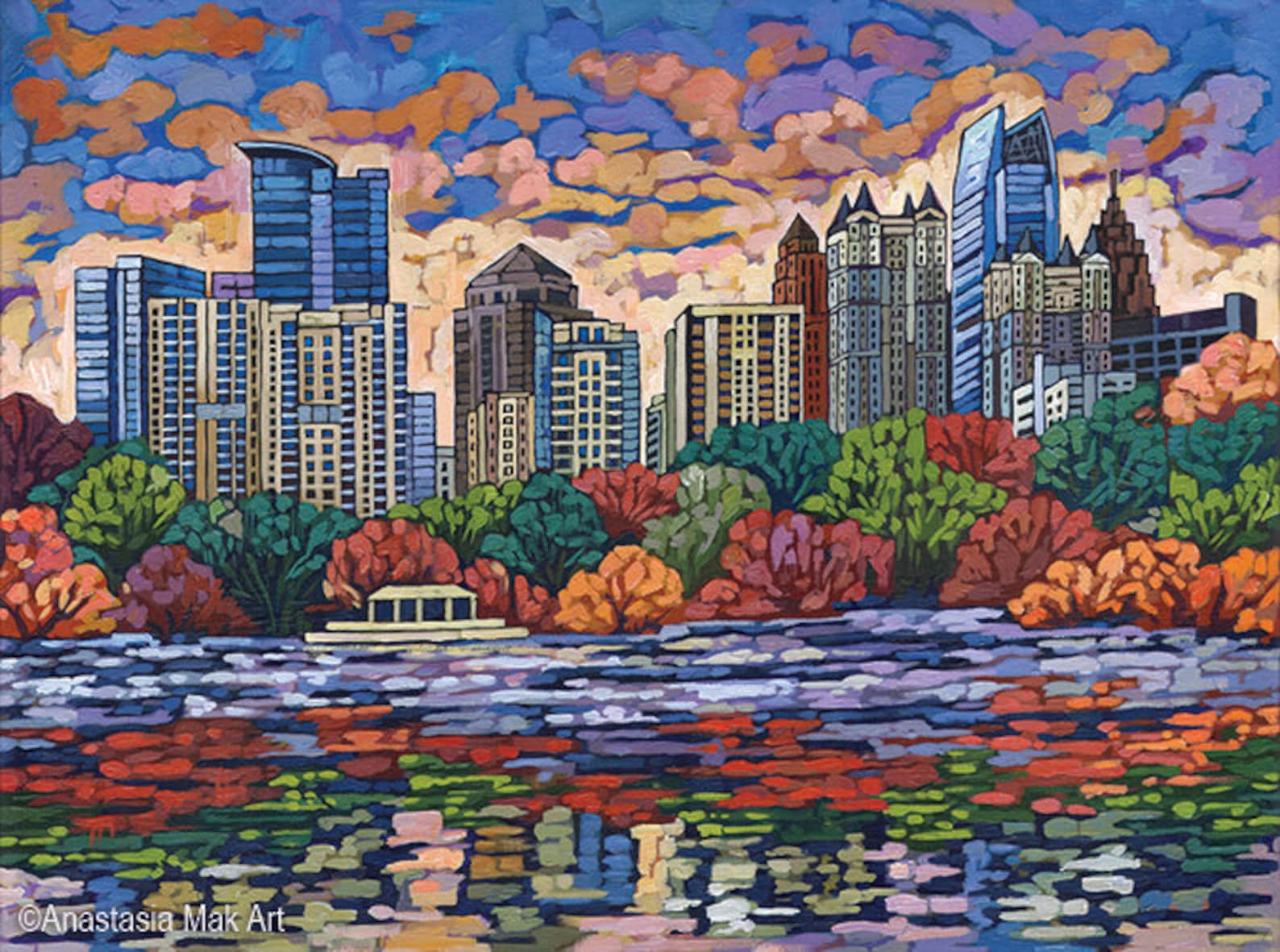 Midtown Atlanta, Atlanta Skyline, Atlanta Art Print, Piedmont Park, by ...